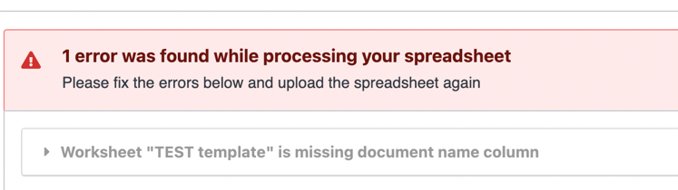 Data Spreadsheet Migration - Troubleshooting